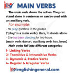 Main Verbs - Grammar Lessons - English in General