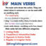 Main Verbs - Grammar Lessons - English in General